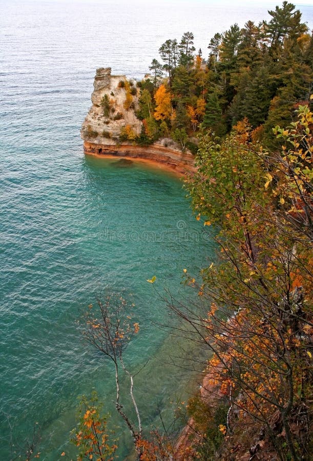 Miners Castle Pictured Rocks Stock Image - Image of pennisular ...