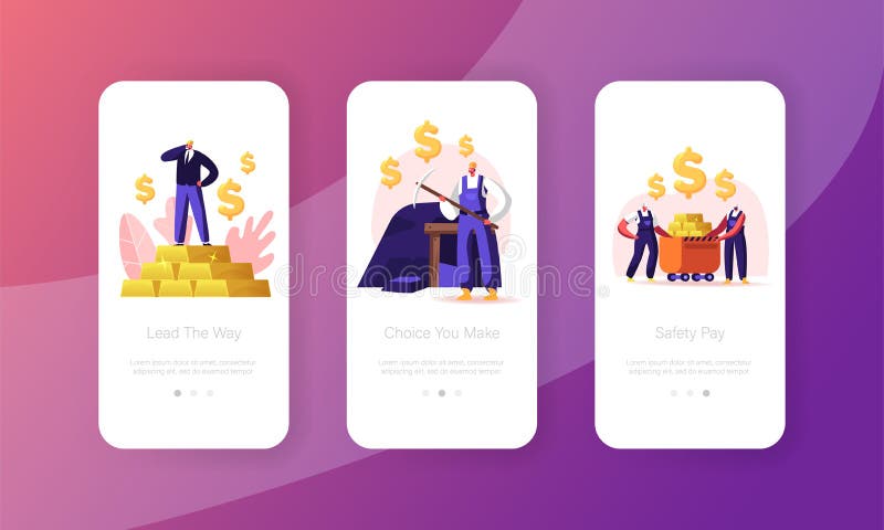 Miners at Work, Extraction Industry Profession, Working Occupation ...