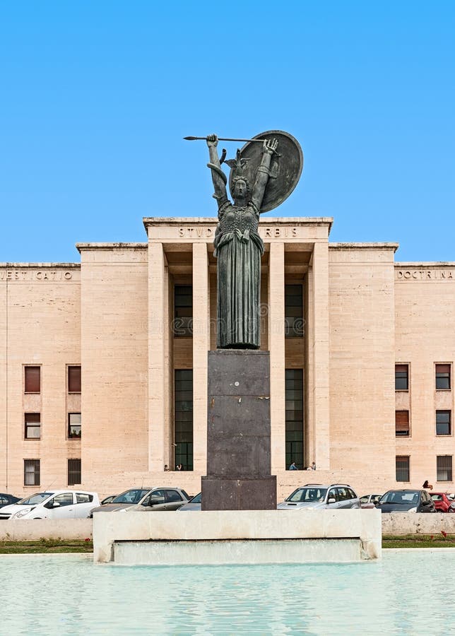 Minerva in the University La Sapienza Stock Image - Image of minerva ...