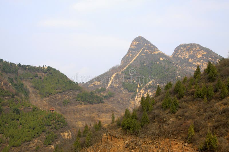 Ming Great Wall Building Scenery Stock Photo - Image of nature, scenery ...