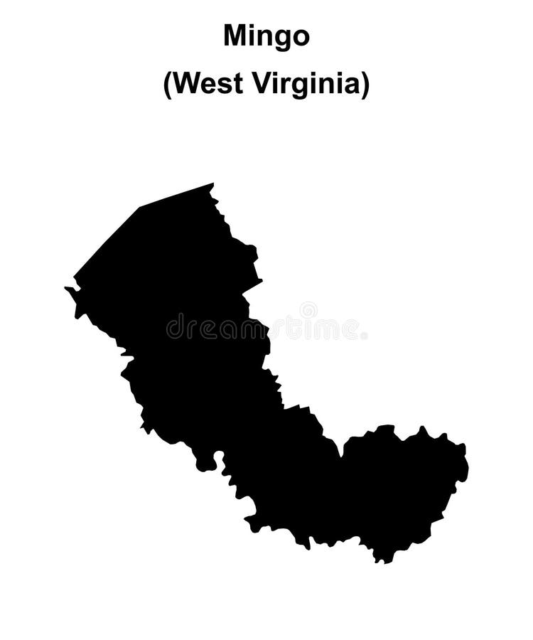 Mingo outline map stock vector. Illustration of county - 361877707