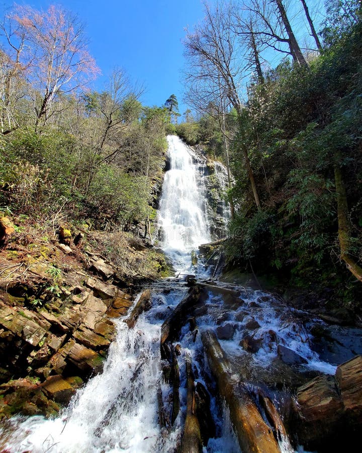 Mingo Falls Nature Art Waterfall Stock Image - Image of nature ...