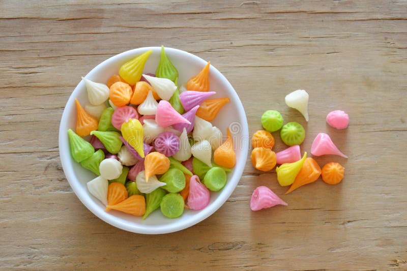 Mini Allure Colorful Thai Candy on Cup Stock Photo - Image of allure ...