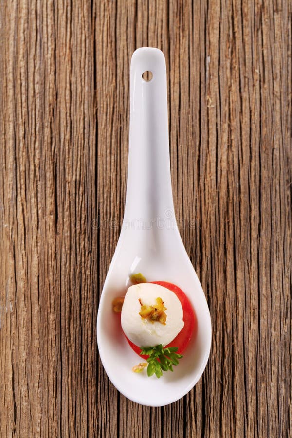Mini appetizer stock photo. Image of wood, gourmet, spoon - 48436856