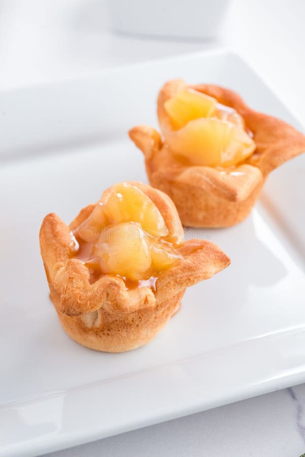 Mini Apple Tarts on a Plate Stock Photo - Image of treat, apple: 353158308