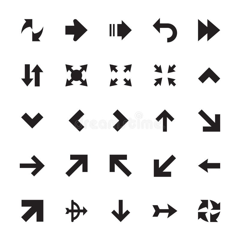 Mini Arrows Vector Icons 4 stock illustration. Illustration of left ...