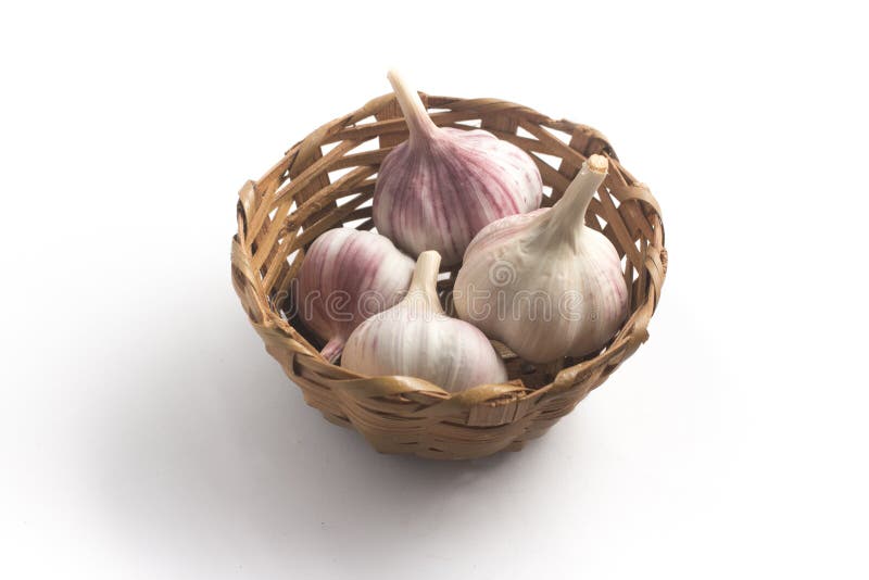 Mini or Baby Garlic into a Basket Stock Photo - Image of white, organic ...
