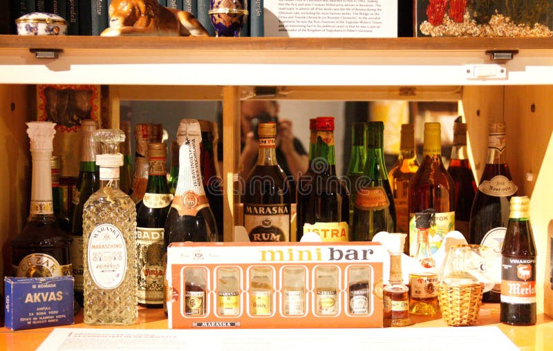 Mini Bar with Alcohol Beverages Editorial Photo - Image of bottle, mini ...