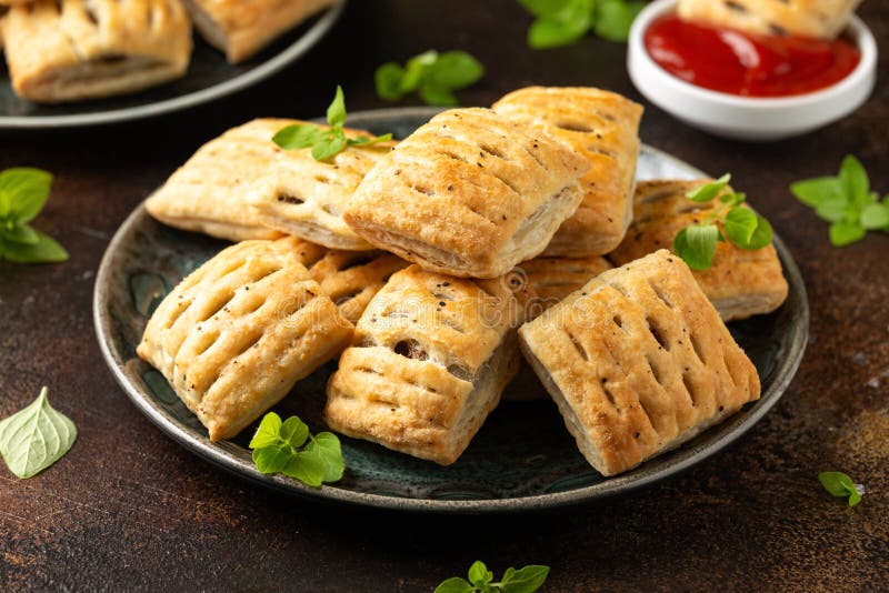 Mini Beef Patties with Vegetables and Red Wine Wrapped in Puff Pastry ...