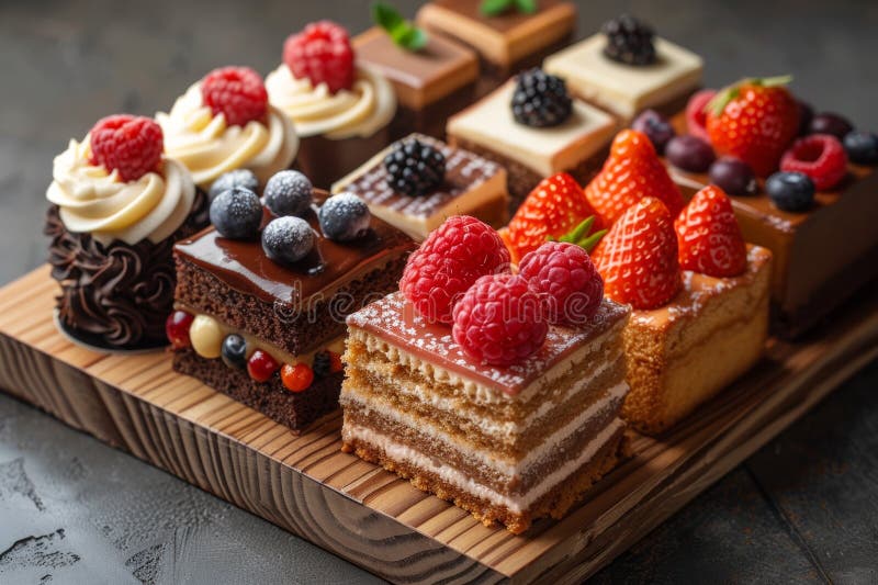 Mini Bento Cake Display, Assortment of Mini Bento Cakes, Elegantly ...