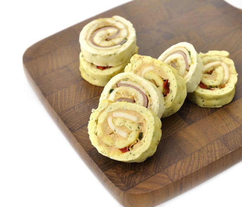 Mini Bite Size Sandwich Appetizers Stock Image - Image of board ...