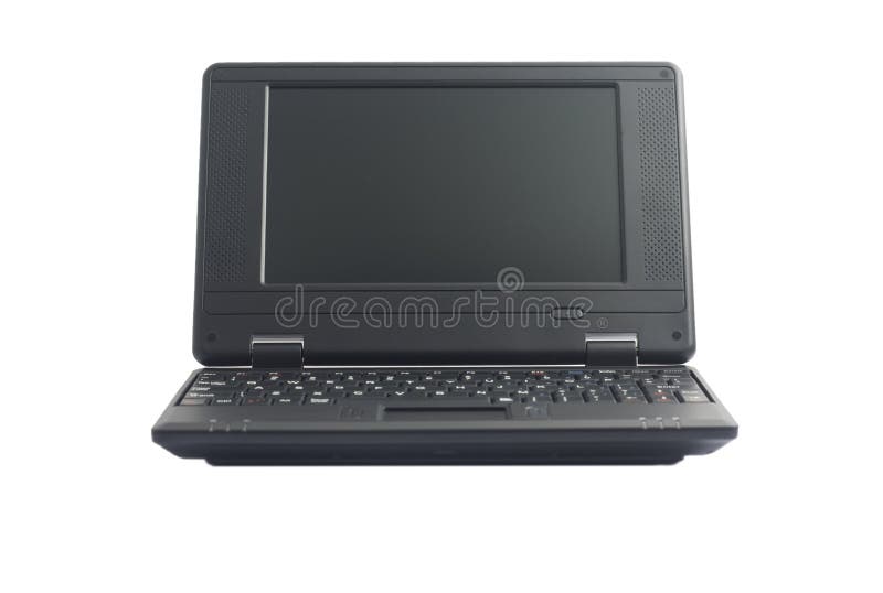 Mini black netbook stock image. Image of netbook, screen - 14700305
