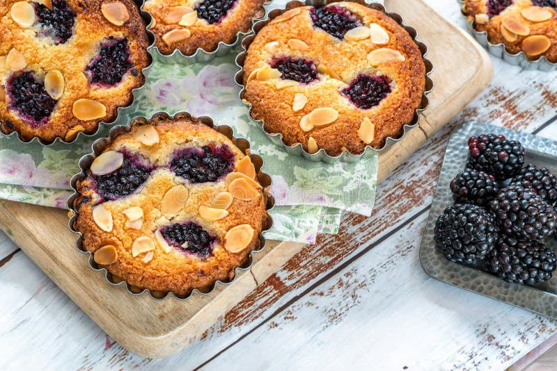 Mini Blackberry Bakewell Tarts Stock Image - Image of breakfast, food ...
