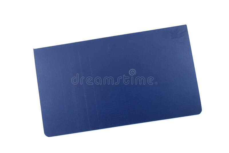 Mini Blue Cover Page Long Shape Notebook Stock Photo - Image of line ...