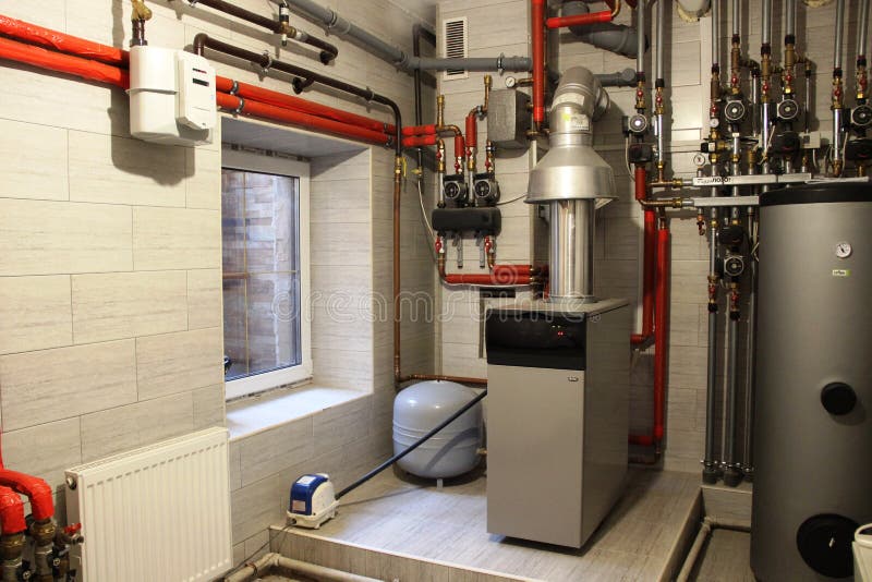 Mini boiler. stock photo. Image of plant, burn, basement - 22564514