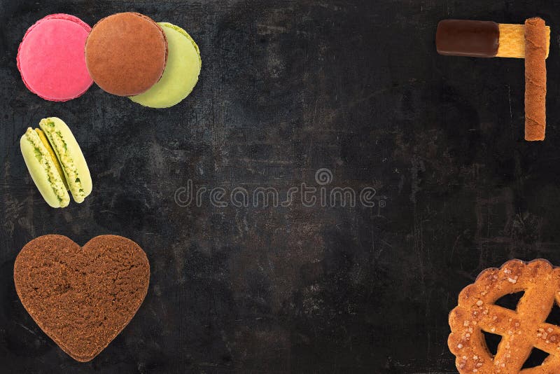 Mini Bolos Diferentes Sortidos Waffels E Biscoitos Foto de Stock ...