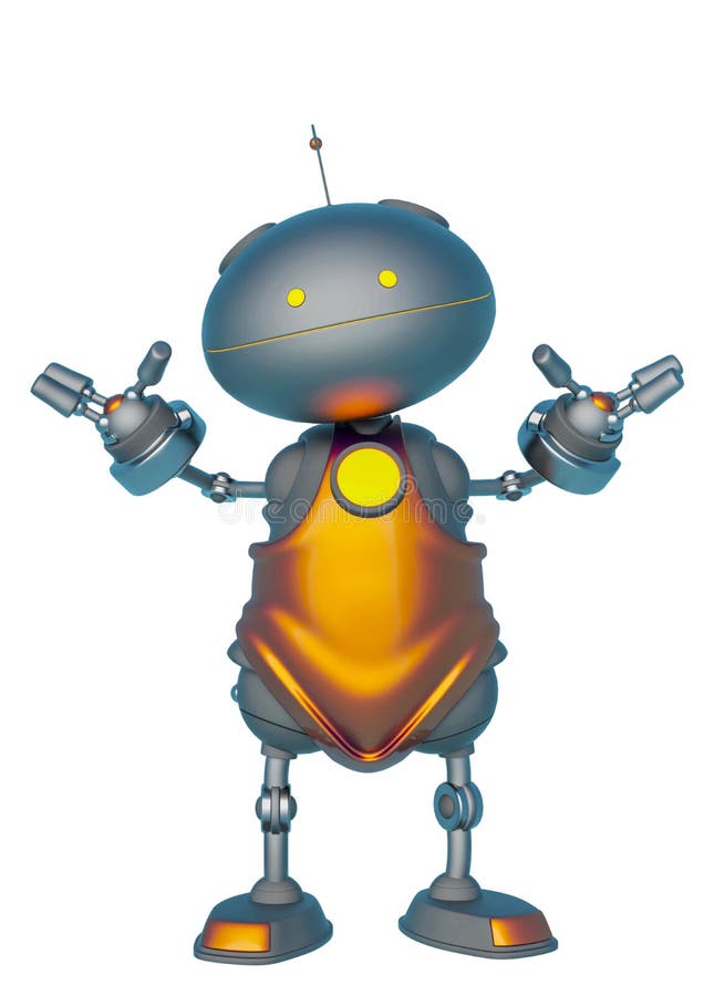 Mini Bot in a White Background Stock Illustration - Illustration of ...