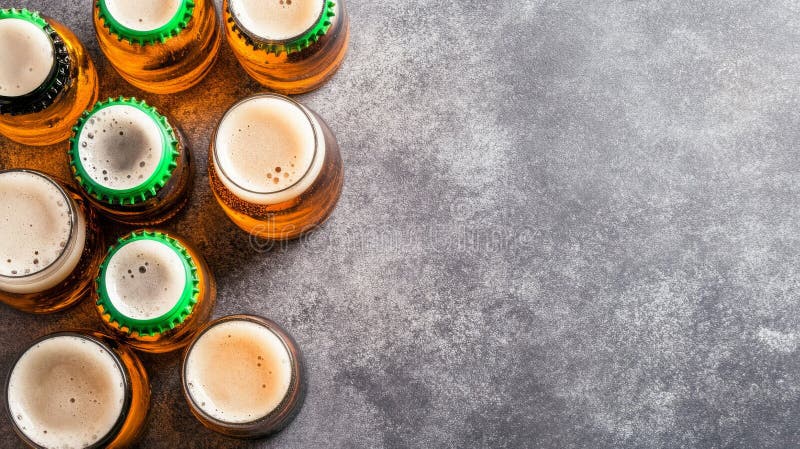 Mini Bottles, Heaps of Bottle Caps, Studio Photography, Dark-colored ...