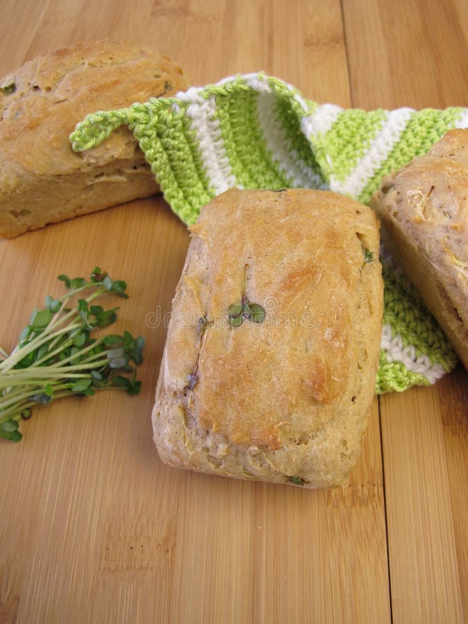 Mini breads with sprouts stock photo. Image of spelt - 50289756