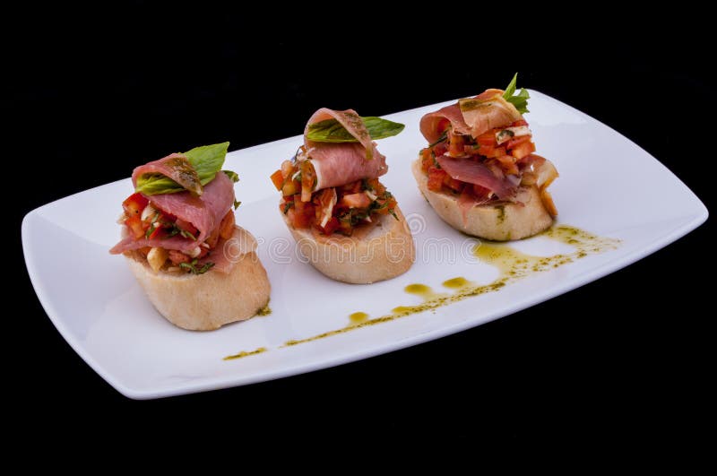 Mini Bruschetta stock image. Image of starter, tasty - 32642937