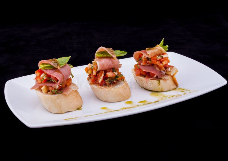 Mini Bruschetta stock image. Image of serving, cheese - 32643001