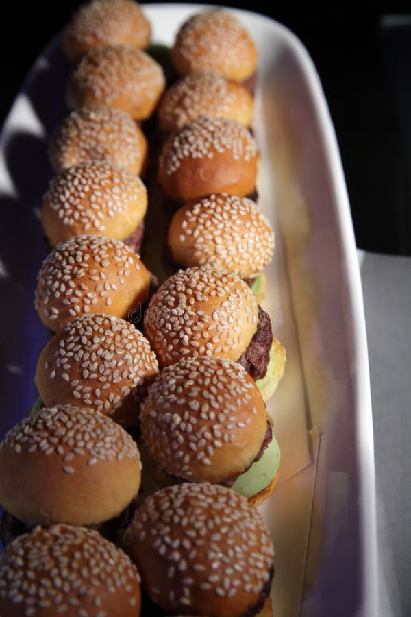 Mini burger stock image. Image of bread, vertical, mini - 18141915