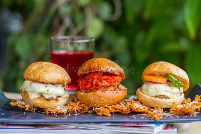 Mini burger stock image. Image of food, homemade, american - 93558563