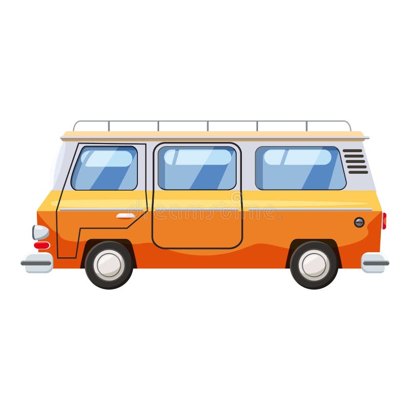 Mini Bus Icon, Cartoon Style Stock Vector - Illustration of race ...
