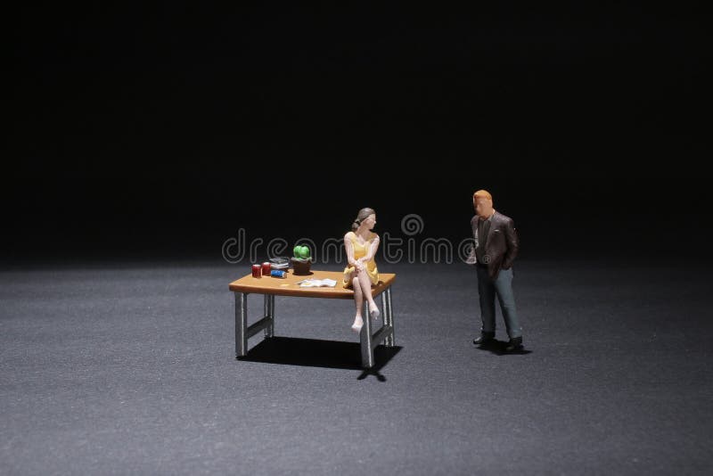 Mini of the Business Figure, Boss and Secretary Stock Photo - Image of ...