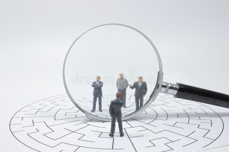 A Mini Business Figure, Concepts of Finding a Solution, Problem Solving ...