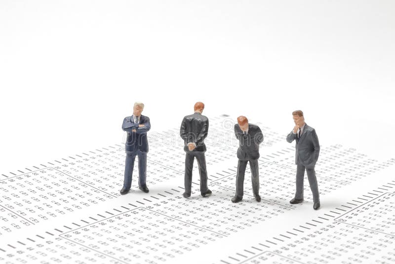 Mini Business Figure on Multiple Choice Answer Paper Stock Image ...