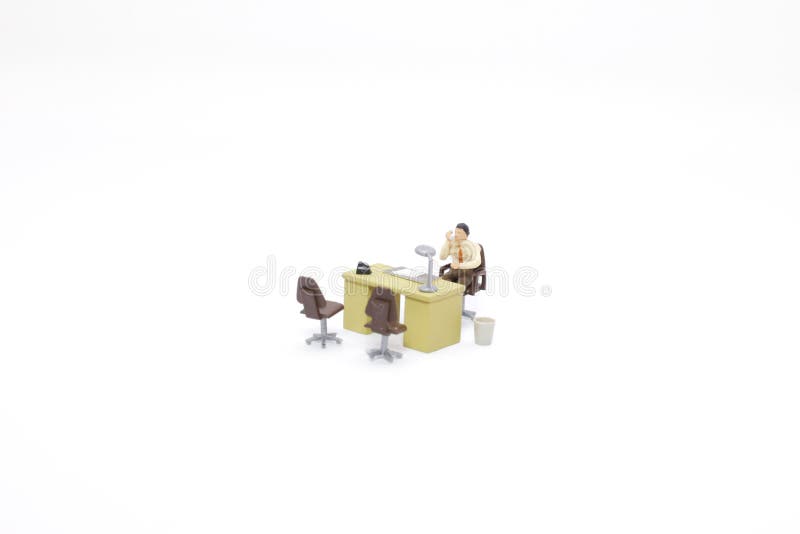 The Mini of Business Figure are Working on Stock Image - Image of ...