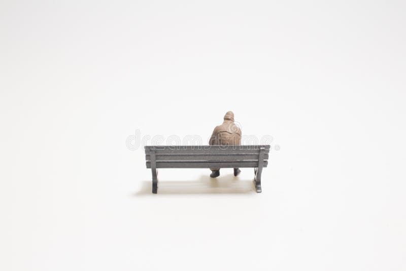 A Mini Business Man, Sitting on the Bench Stock Photo - Image of ...