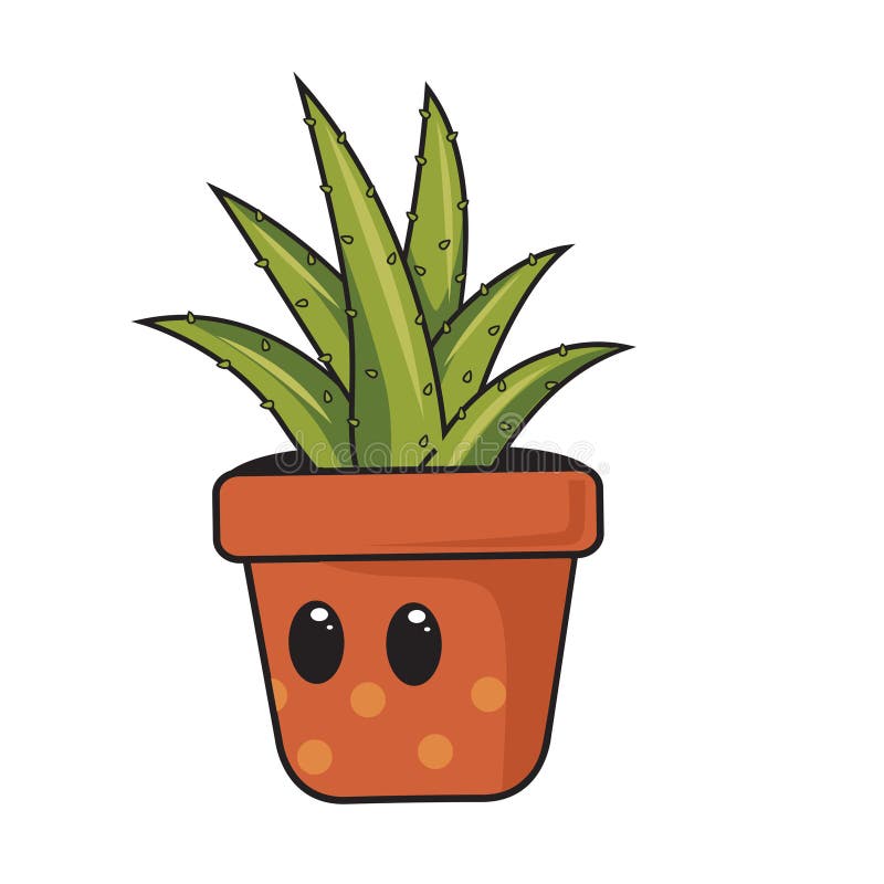 Orange Cactus Mascot Vector Illustration Stock Vector - Illustration of ...