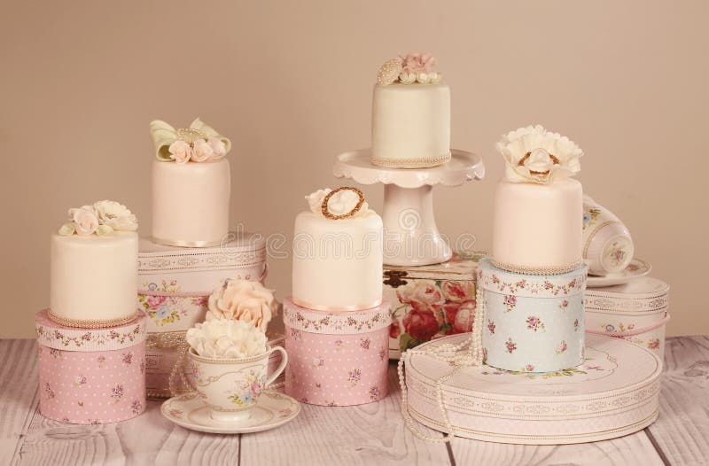 Mini cakes with icing stock photo. Image of gourmet, party - 48255146