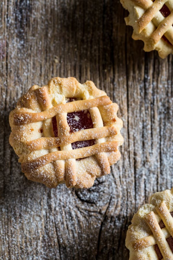 Mini pies with jam filling stock image. Image of pastries - 135607083