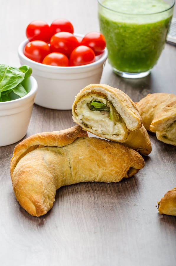 Mini Calzone Roll with Herbs and Cheese Stock Image - Image of dish ...