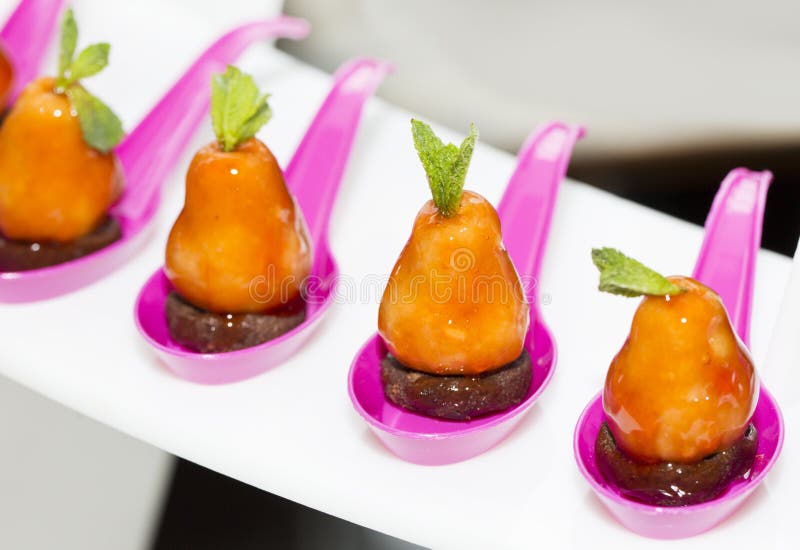 Mini canape stock photo. Image of decorated, oyster, dish - 70035240