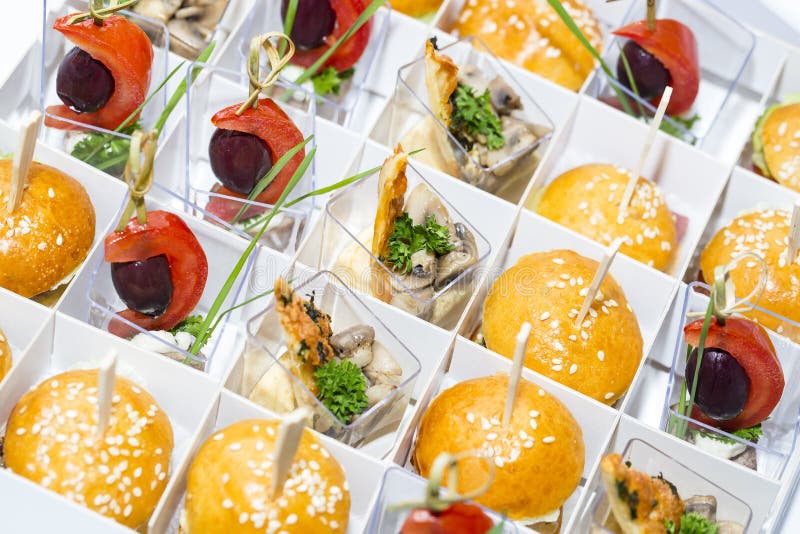 Mini canape stock photo. Image of party, catering, canape - 70035296
