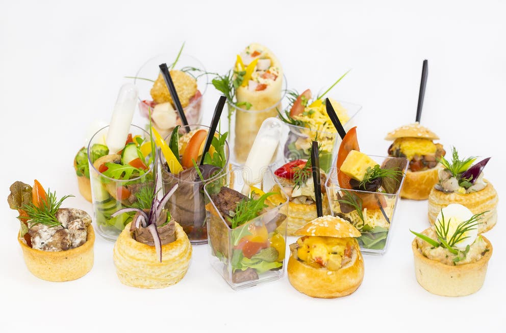 Mini Canape stock photo. Image of service, fish, butter - 77037838