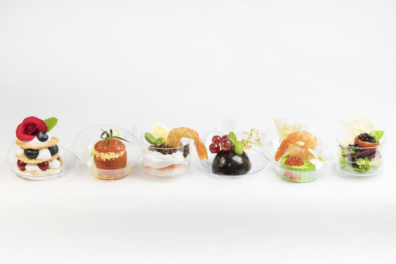 Mini Canapes for Refreshments at Banquets Receptions Catering Stock ...