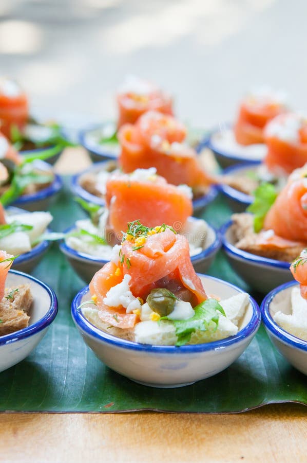 Mini canapes stock photo. Image of breakfast, bread, canape - 71025912