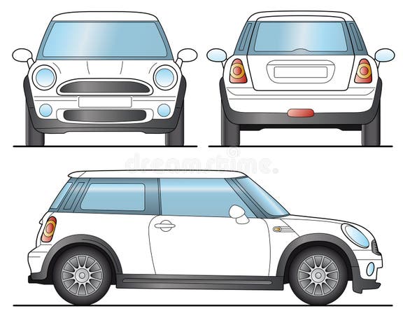 Mini Car stock vector. Illustration of draw, transportation - 9978812