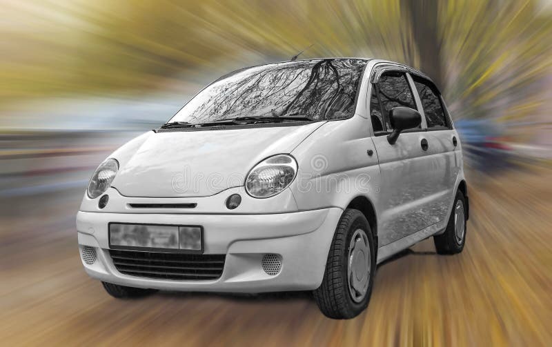 Mini car is red. stock image. Image of light, motion - 142605093