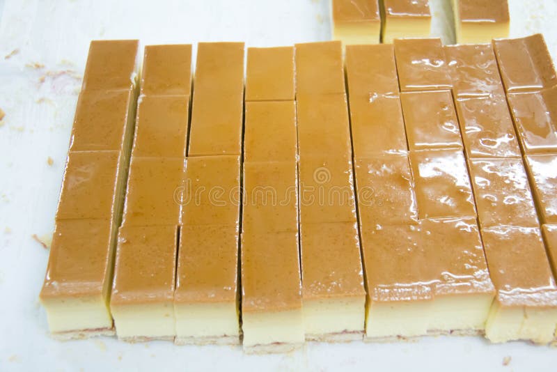 Mini Caramel Custard Chiffon Cake Homemade Stock Image - Image of yummy ...