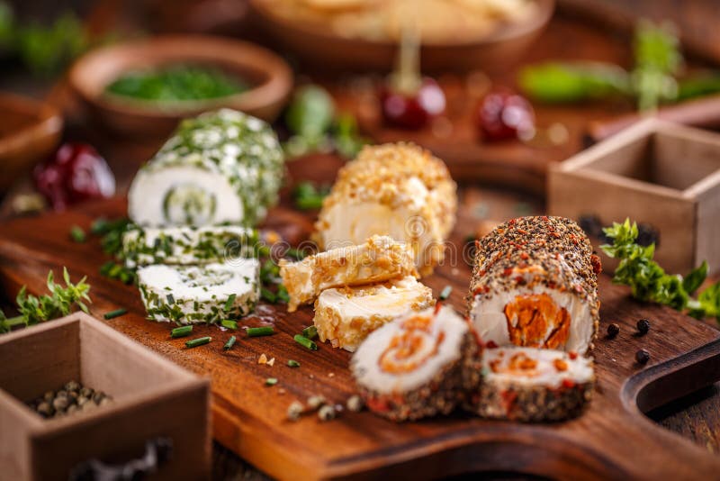 3 mini cheese appetizers stock image. Image of cheese - 100780497