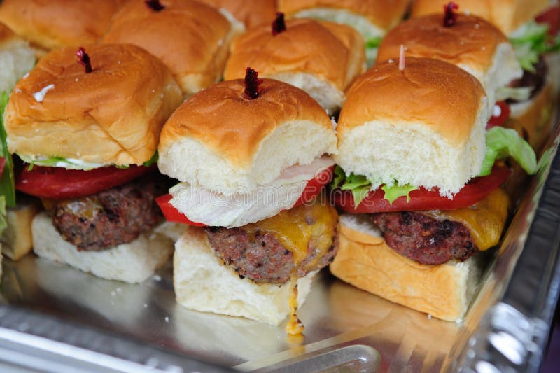 Mini Cheese Burgers stock image. Image of beef, food, meal - 9646415