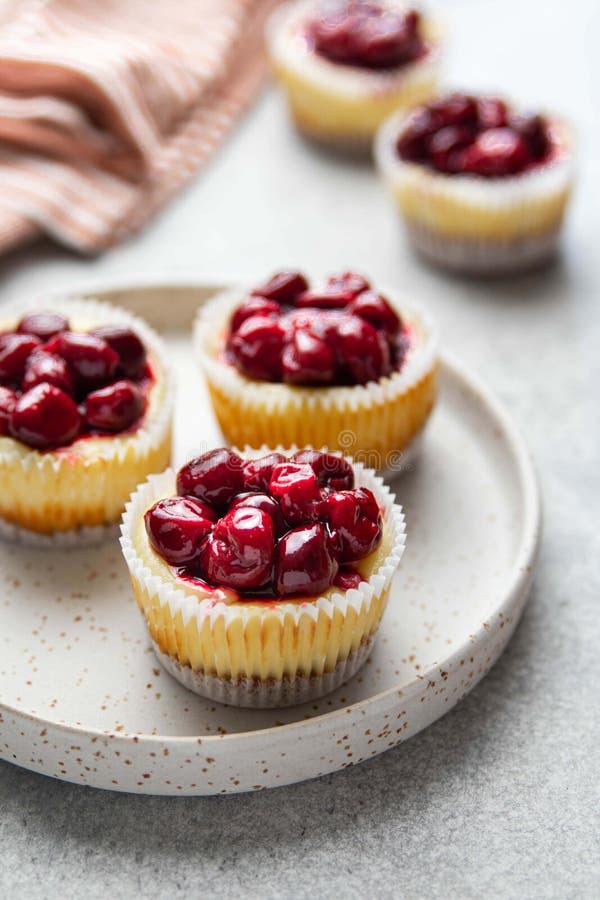 Mini Cheesecake with Cherry Jam. One Bite Dessert. Tiny Cheesecakes ...