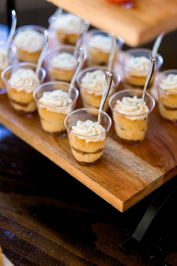 Mini Cheesecake Cups at Wedding Reception Stock Photo - Image of sweets ...