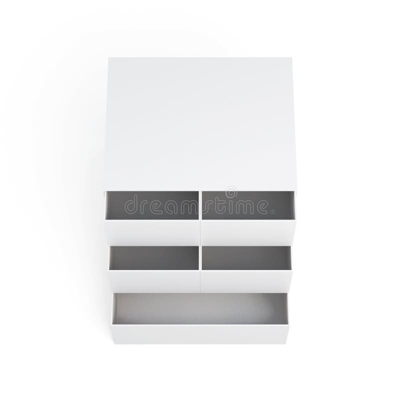 Mini Chest of Drawers Isolated on a White Background. 3d Rendering ...
